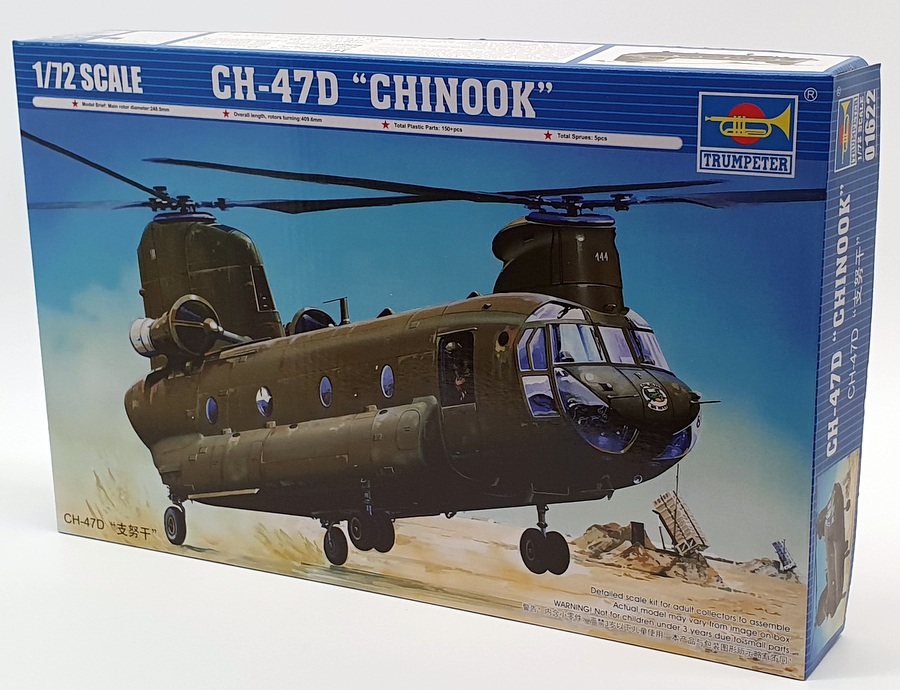 Trumpeter 1/72 Scale Model Kit 01622 - Boeing CH-47D Chinook Helicopter ...