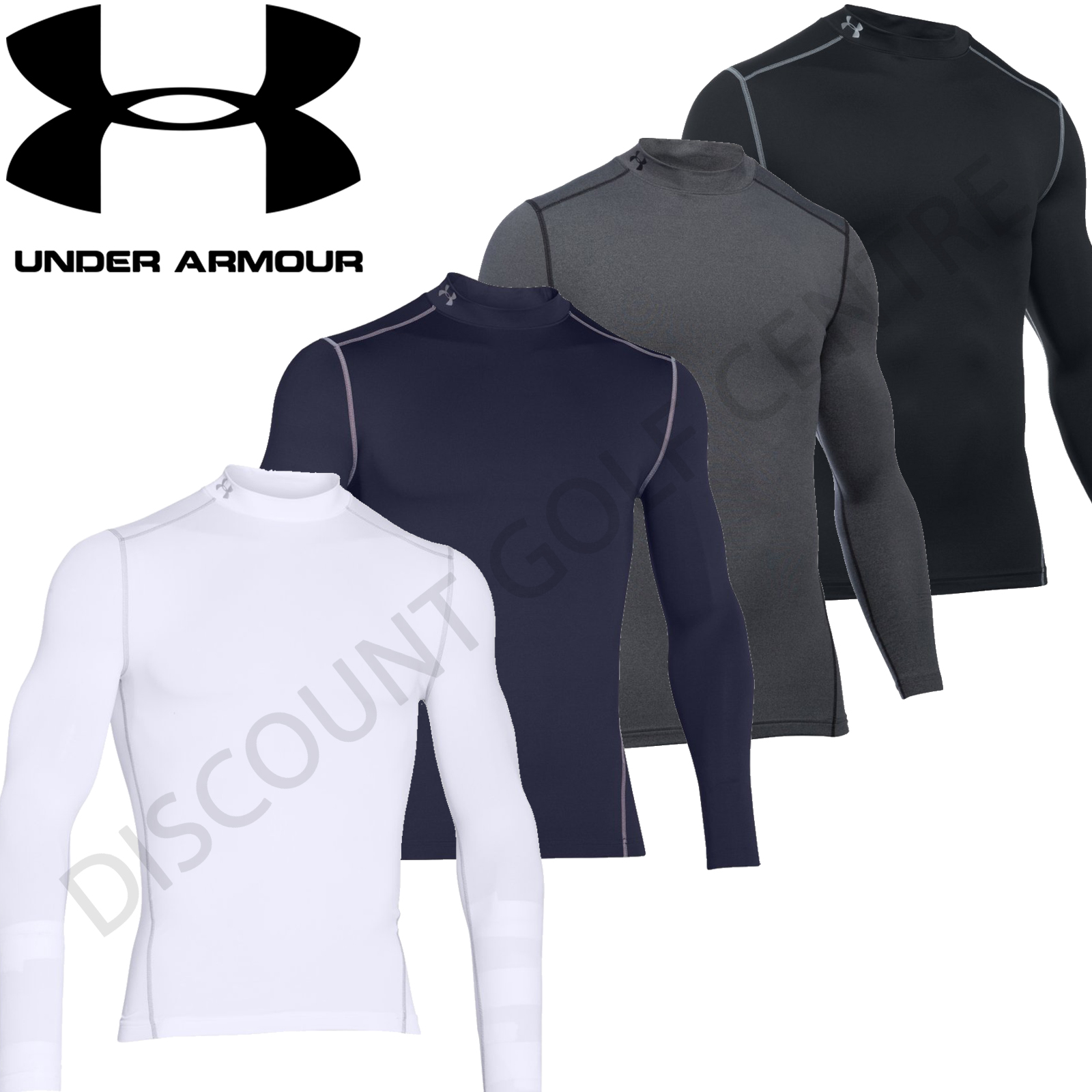 Under Armour Golf ColdGear Compression Mock Mens Thermal Base Layer ...