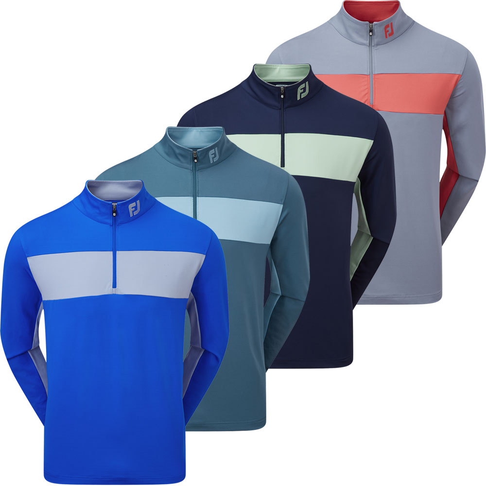 FootJoy Engineered Chest Stripe Chill Out Mens Golf Pullover | Scratch72
