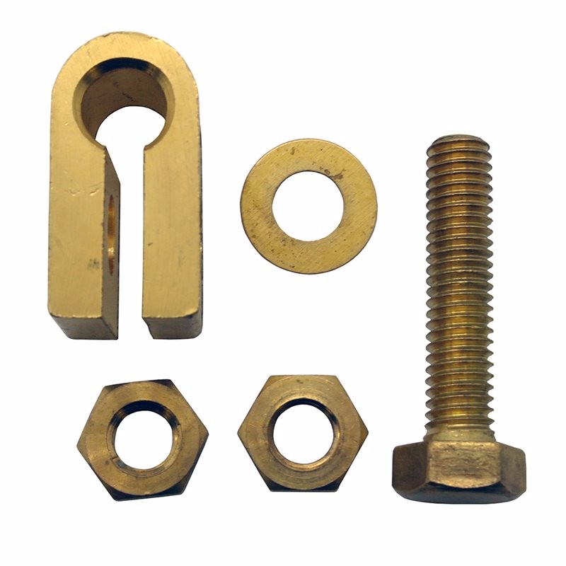 3/8'' Earth Rod Lug Clamp in Machined Brass, Conductive Coupler for ...