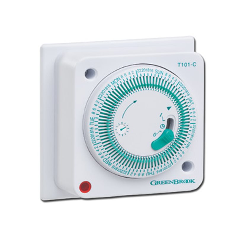 Greenbrook T101A-C - 24Hr 7 Day 84 Small Electro Mechanical Timer Quiet ...
