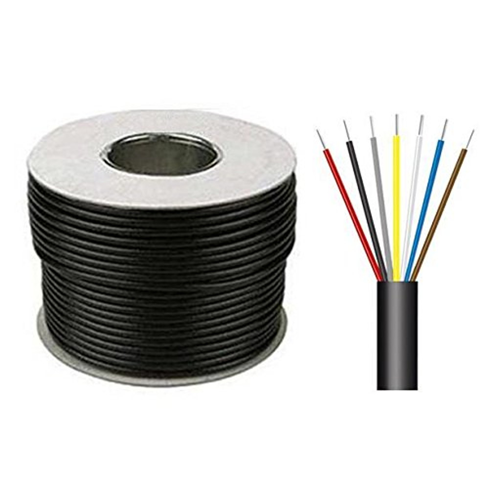 Black 0.75mm 7 Core 3187Y 6 Amp H05VV-F Flexible PVC Cable General Use ...