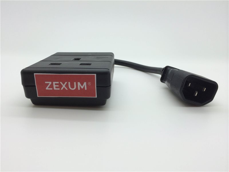 UPS cable IEC C14 mains power male plug to 13A socket female BS1363 ...