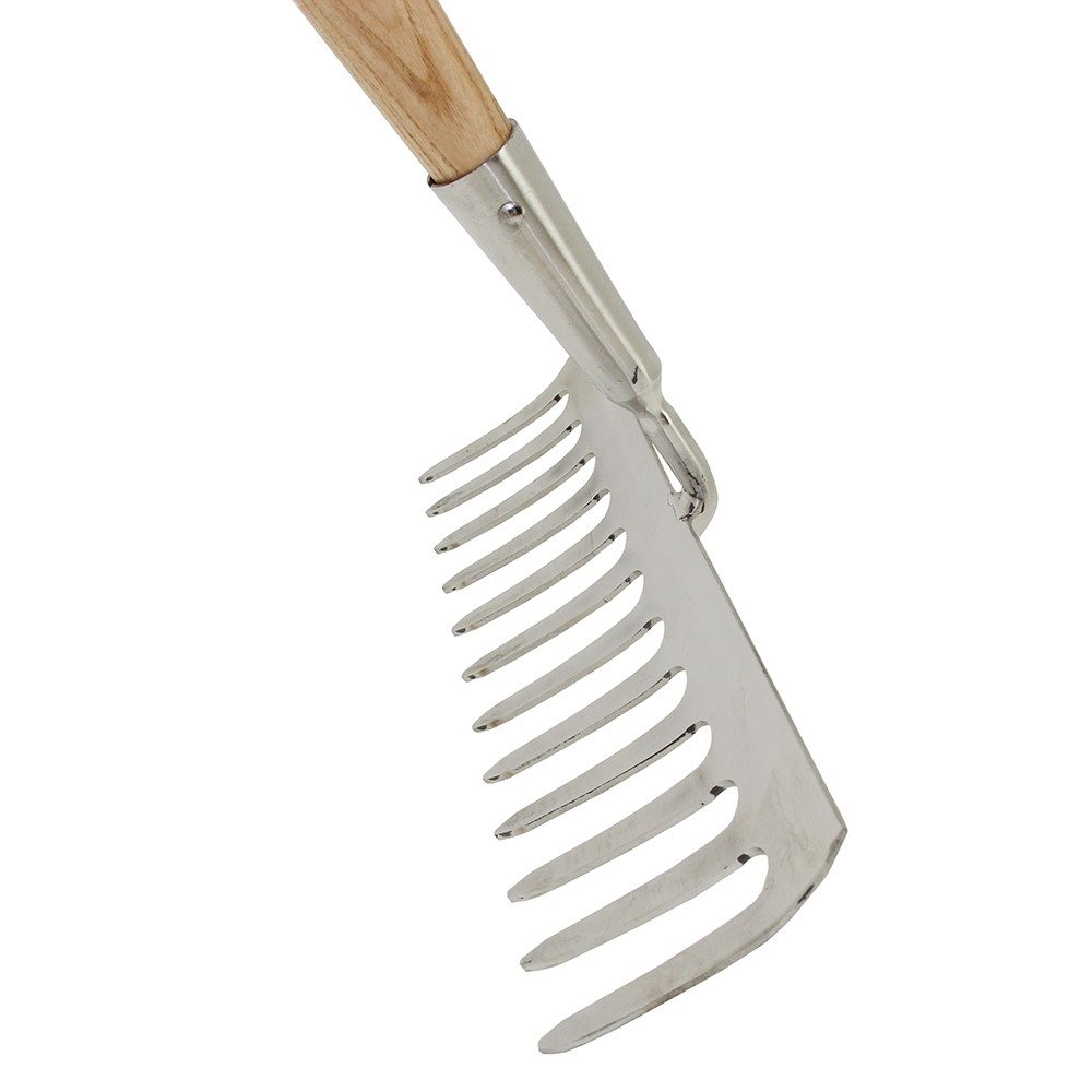 Wilkinson Sword Stainless Steel Soil Rake Garden Cultivator Tool Ash ...
