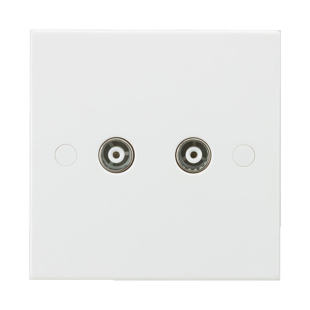1 Gang to 4 Gang TV aerial coaxial outlets wall mounted face plate in ...