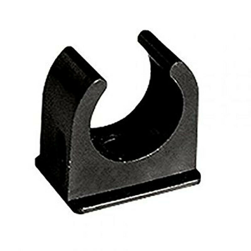 20mm Black PVC Snap Saddle Electric Cable Conduit Clip Wall Fitting ...