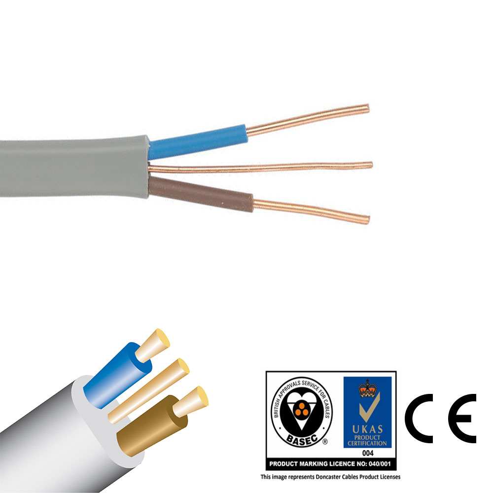 2.5mm 50M Roll Twin and Earth T&E Electric Cable Wire Lights Electrical ...