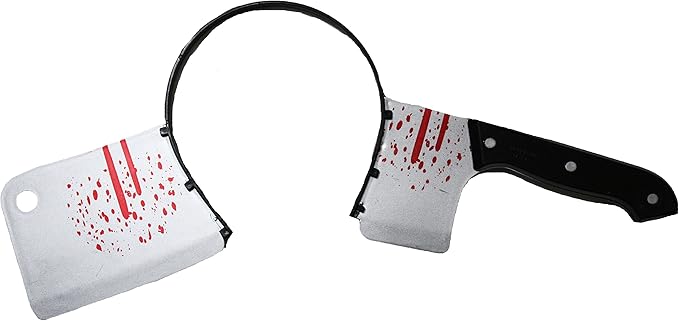 ADULTS HALLOWEEN KNIFE Headband Scary Blood Splatter Costume Party ...