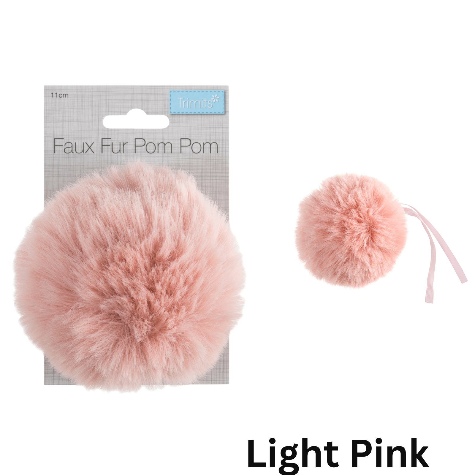 Trimits Pom Pom Faux Fur 11cm Diameter Range of Colours Fuzzy Crafts ...
