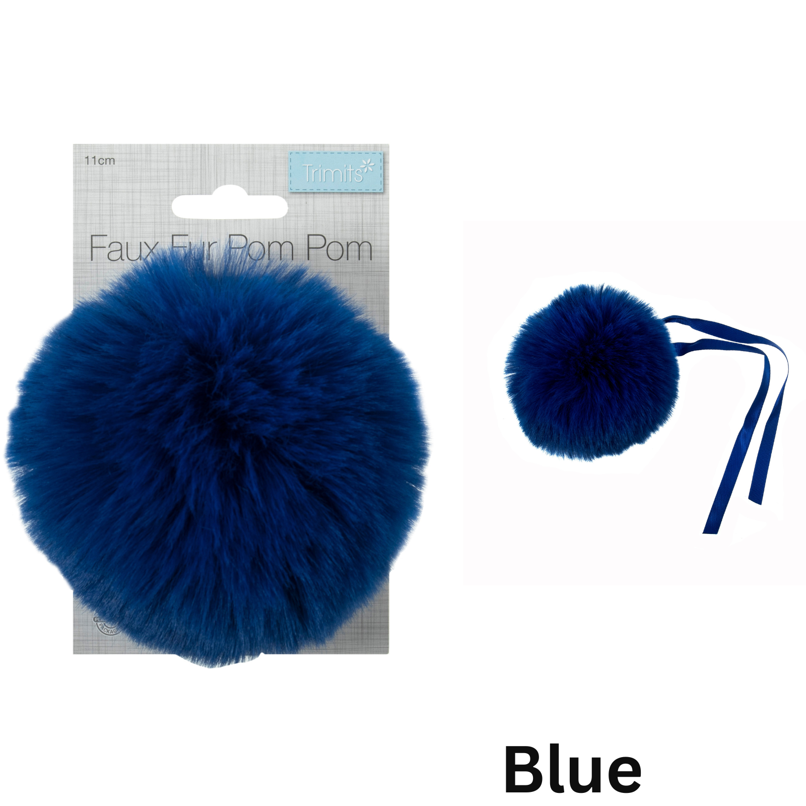 Trimits Pom Pom Faux Fur 11cm Diameter Range of Colours Fuzzy Crafts ...