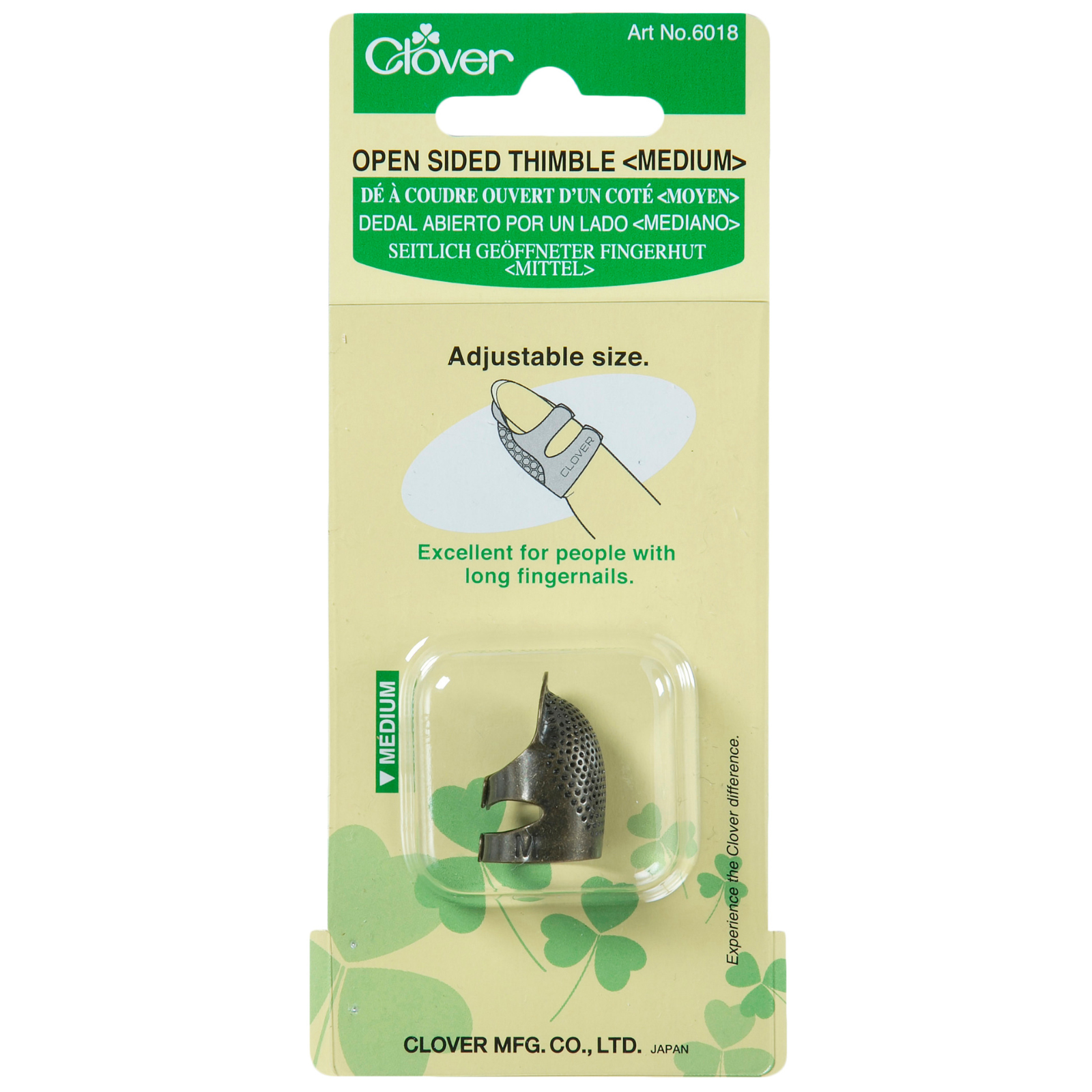 Clover Premium Leather Thimbles - Metal - Protect & Grip - Open Sided ...