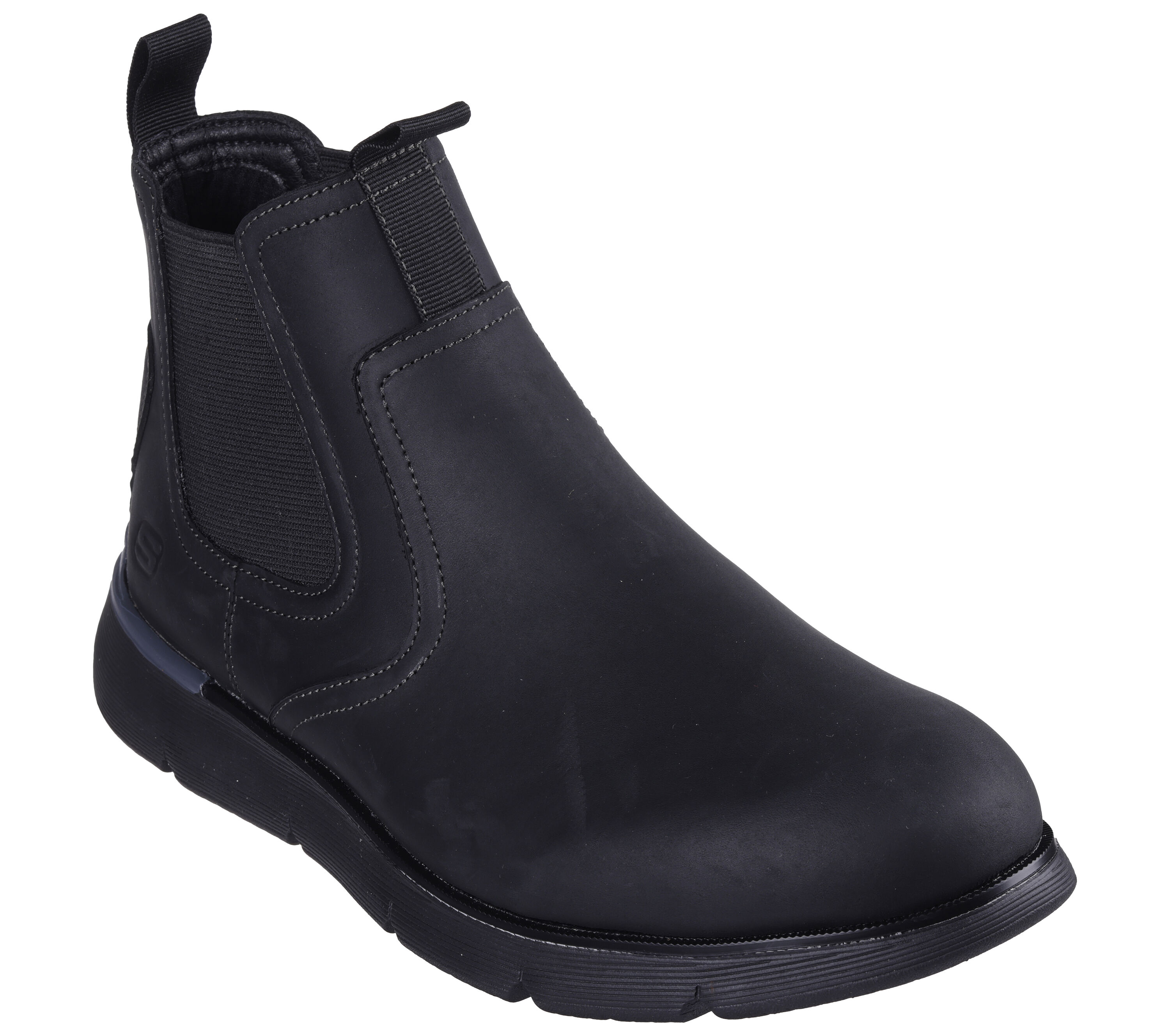 Skechers Augustino Paulo Mens Black Chelsea Dealer Pull On Ankle Boots