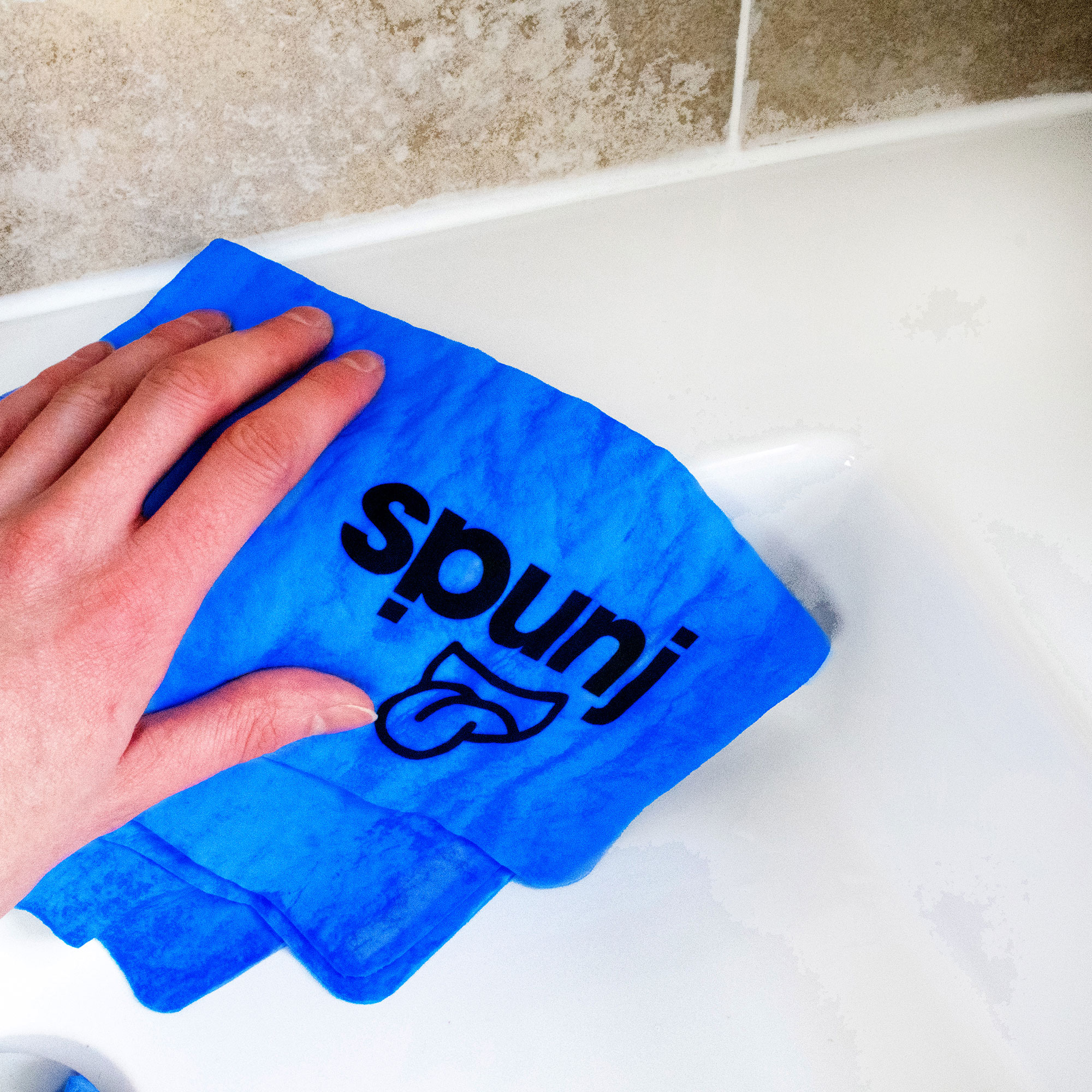 2X Spunj Cleaning Cloth Pink Sponge Huge Super Absorbent Kitchen ...