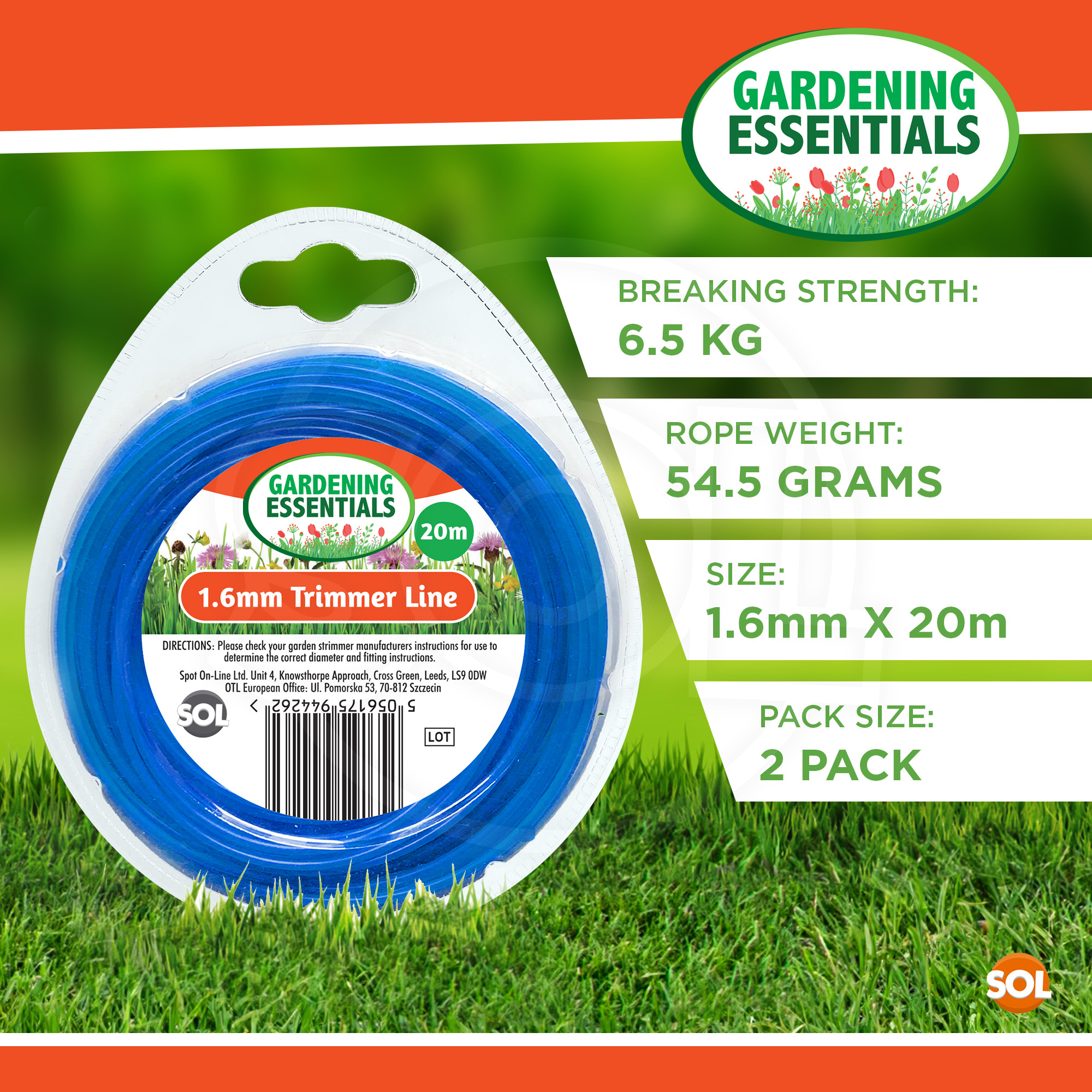 2x20M Garden Strimmer Trimmer Line Cord 1.2mm 1.6mm 2mm Nylon Wire ...