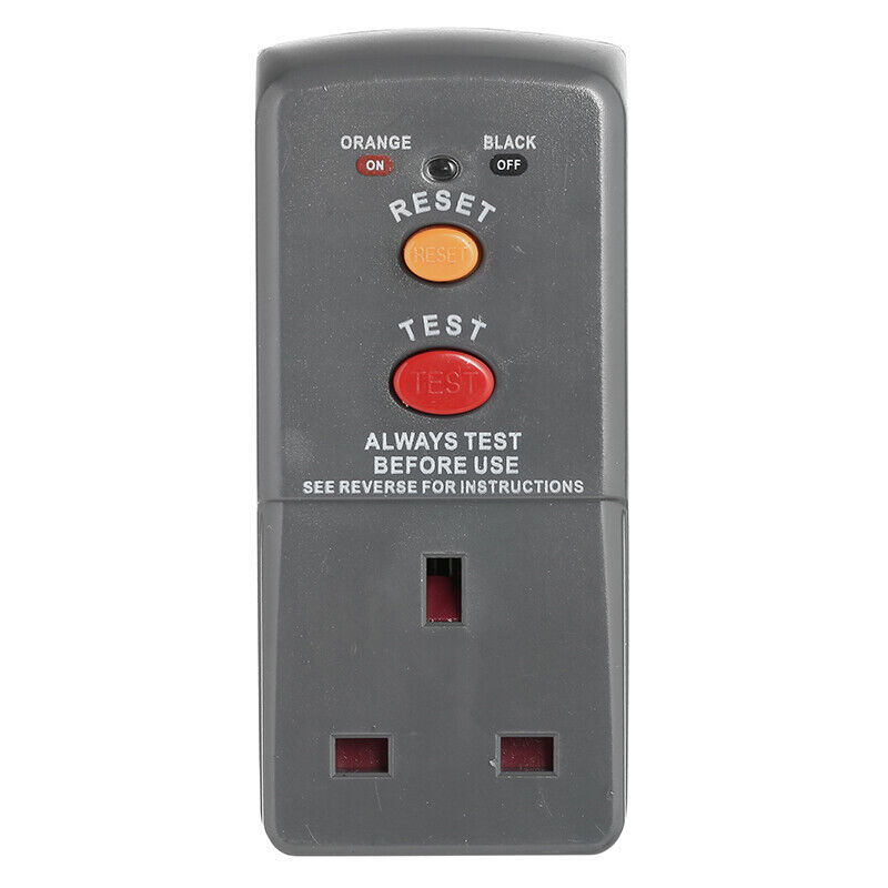 Masterplug RCD Mains Adaptor Double Pole Water Resistant Red Contact ...