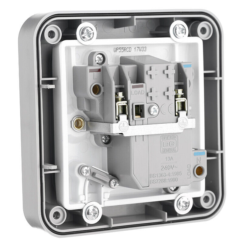 NEXUS 13Amp Fused Residual Current Device (RCD) Mains 240V Outdoor IP66 ...