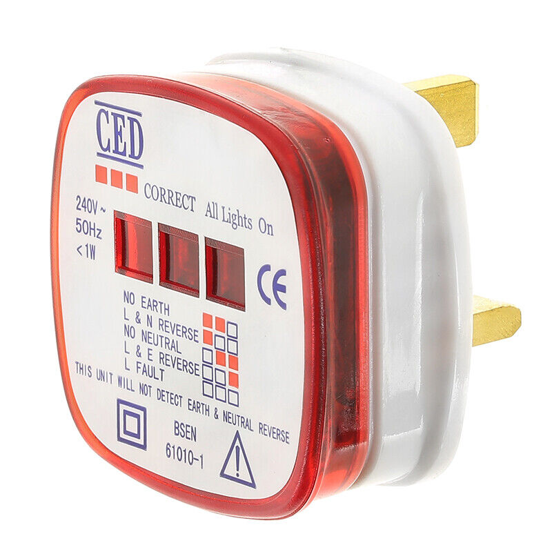 CED Ring Mains Tester 13Amp Test To See If Socket Has Been Wired ...