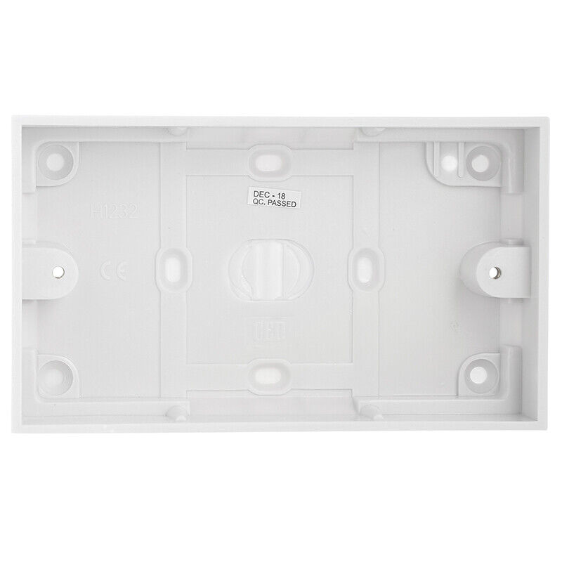 Jegs 32mm DOUBLE PATTRESS GANG 2 TWIN BACK BOX IN WHITE ELECTRIC ...
