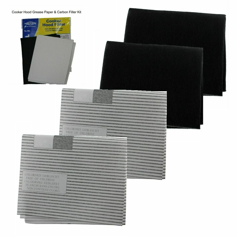Unbranded Cooker Hood Filter Extraction Fan Odour Paper Grease & Carbon ...
