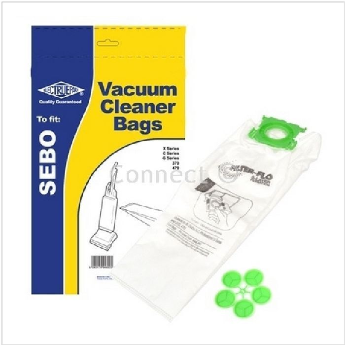 Unbranded Sebo X-Series Cloth Dust Bags for X4 Extra X5 X7 X8 Upright ...