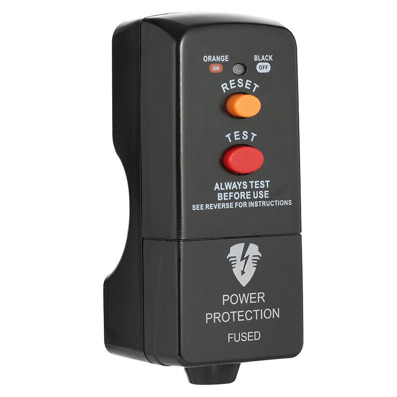 Masterplug RCD Mains Safety Plug Adaptor Double Pole Red Contact Break ...