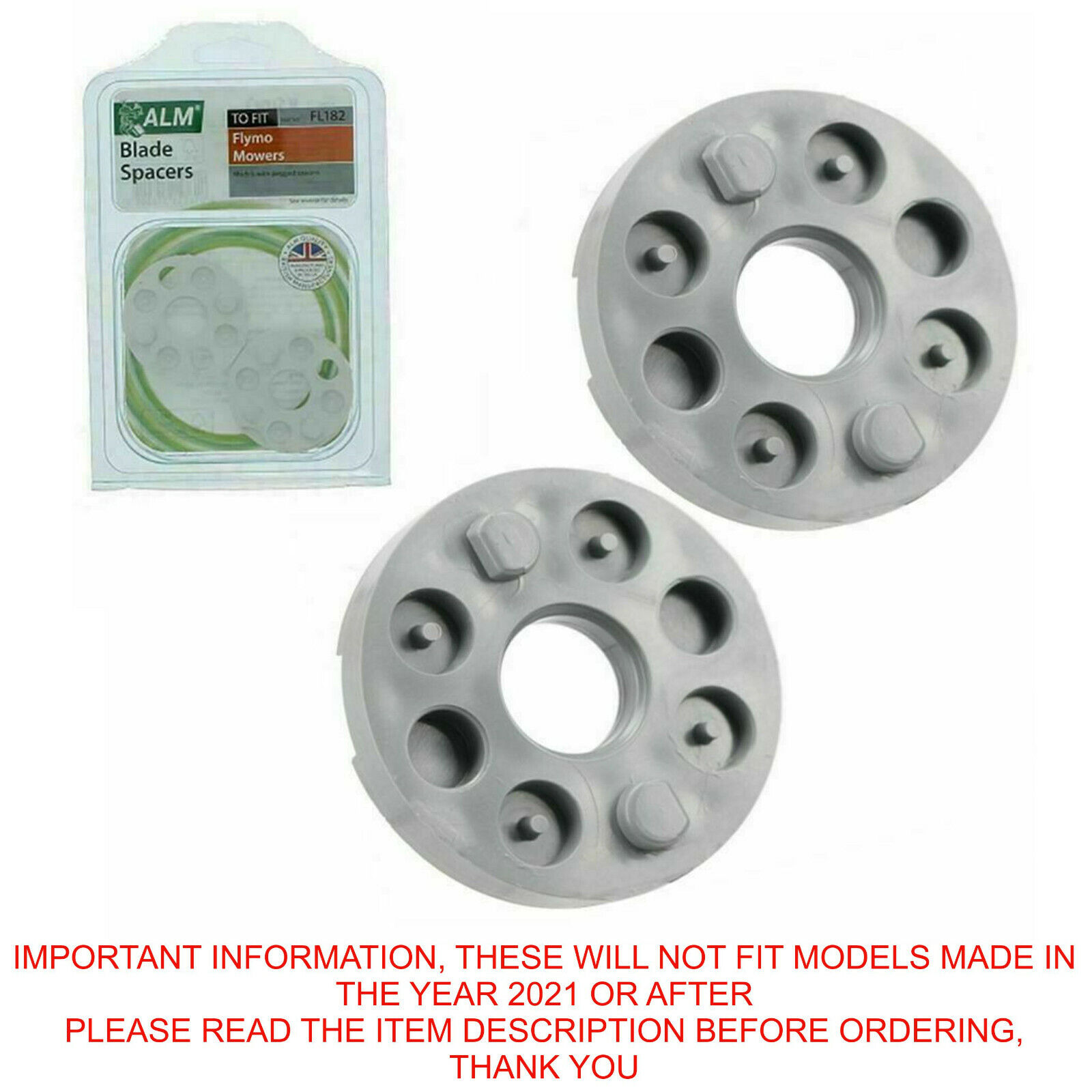 ALM Flymo Easi Glide 300 330 340 360 Lawnmower Blade Spacers Distance ...