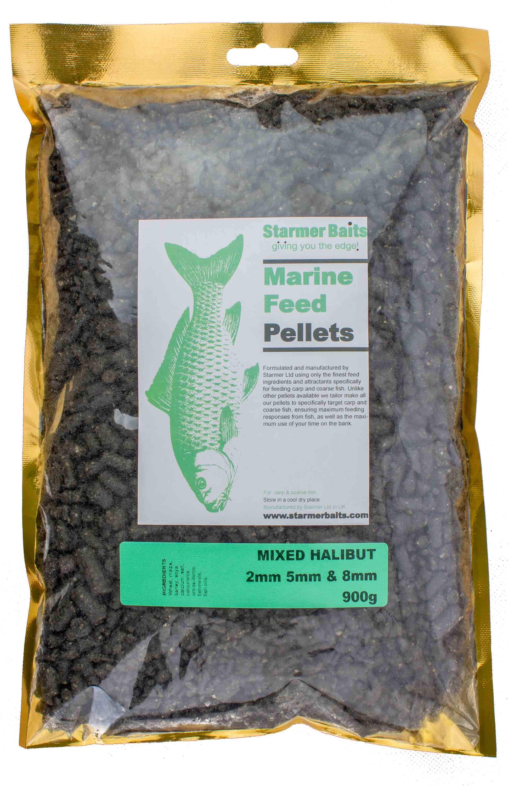 2mm 5mm & 8mm Mixed halibut marine pellets for carp & coarse fishing ...