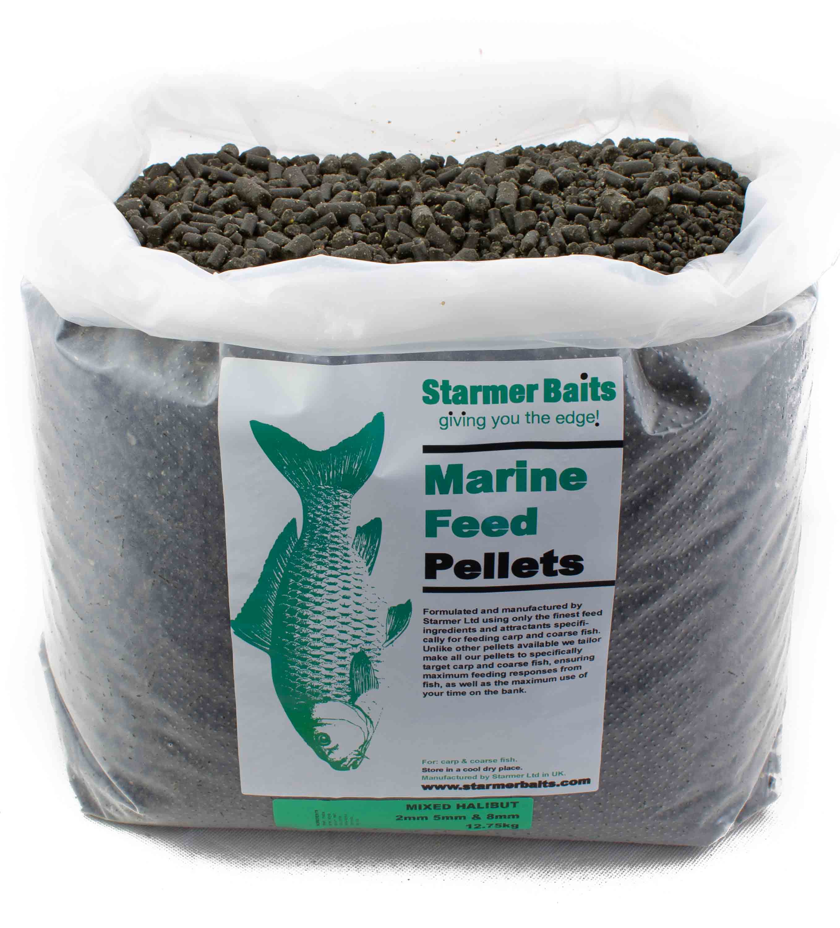 2mm 5mm & 8mm Mixed halibut marine pellets for carp & coarse fishing ...
