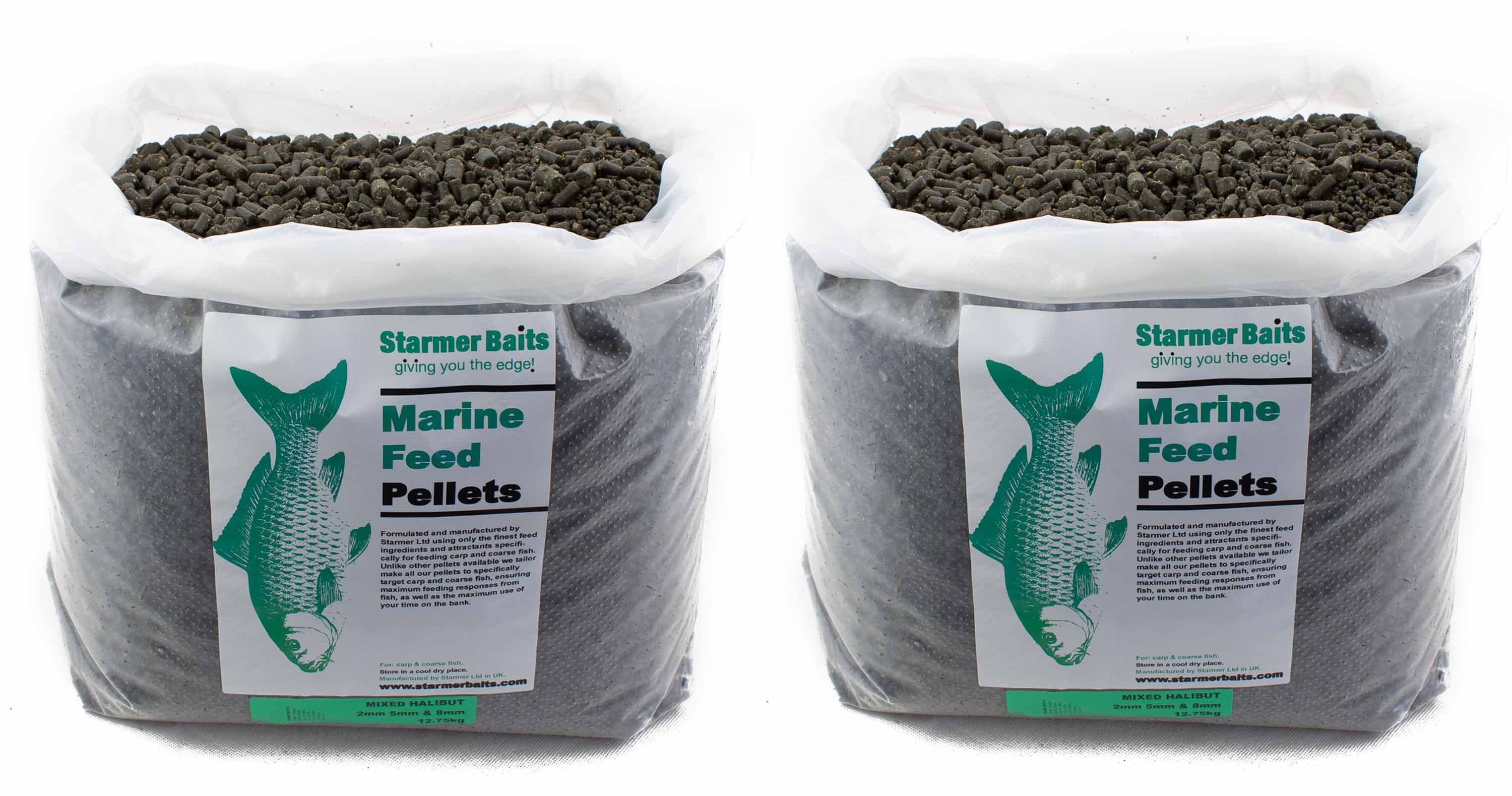 2mm 5mm & 8mm Mixed halibut marine pellets for carp & coarse fishing ...