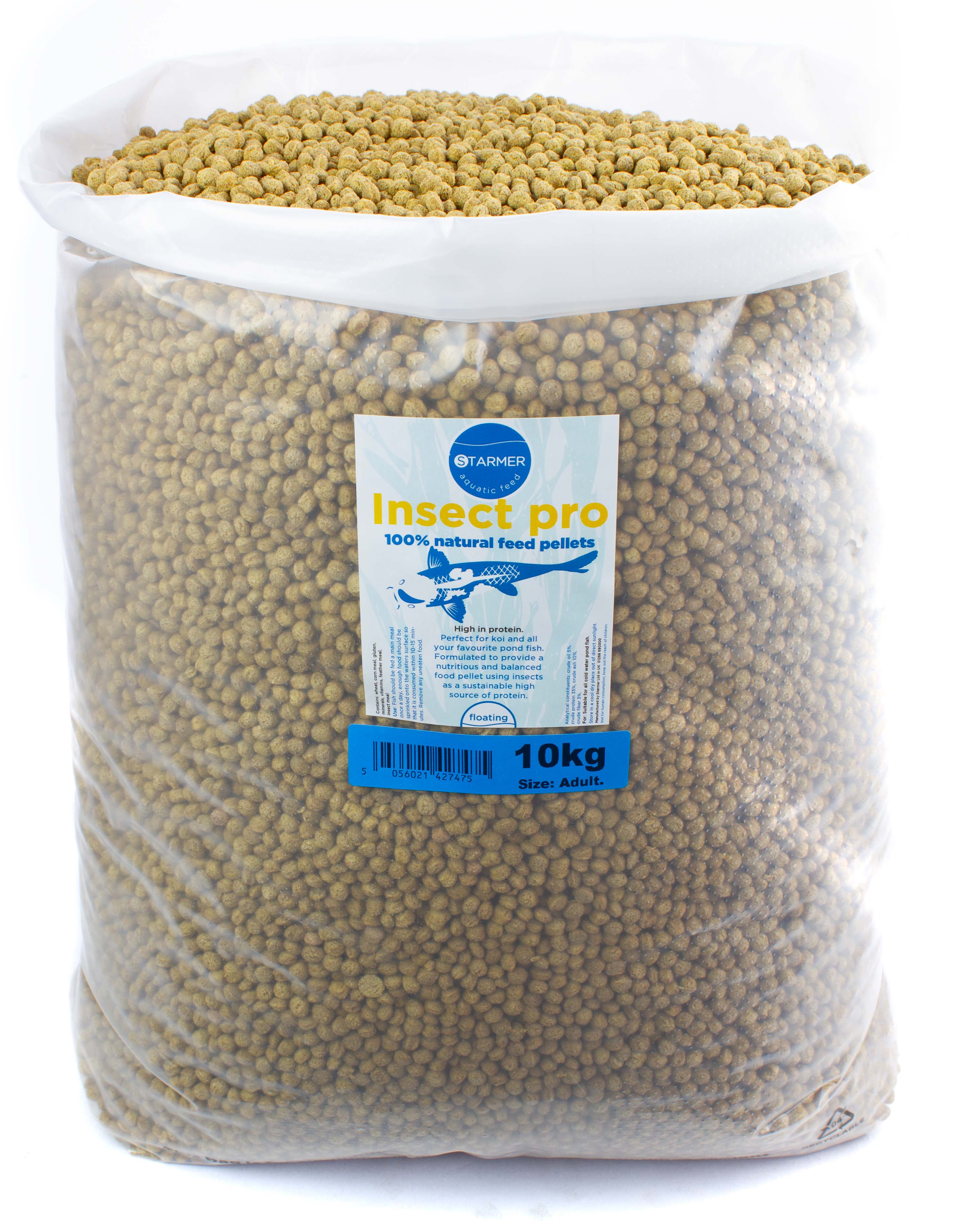 INSECT PRO Koi carp 35% protein floating pond feed all natural growth ...