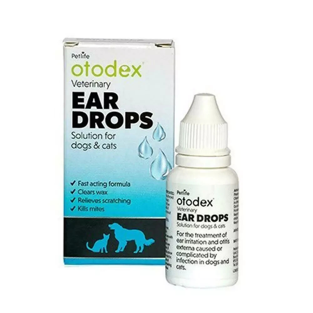 Petlife Otodex Ear Drops Solution Dog Cat Clear Wax Mites Cleanser ...