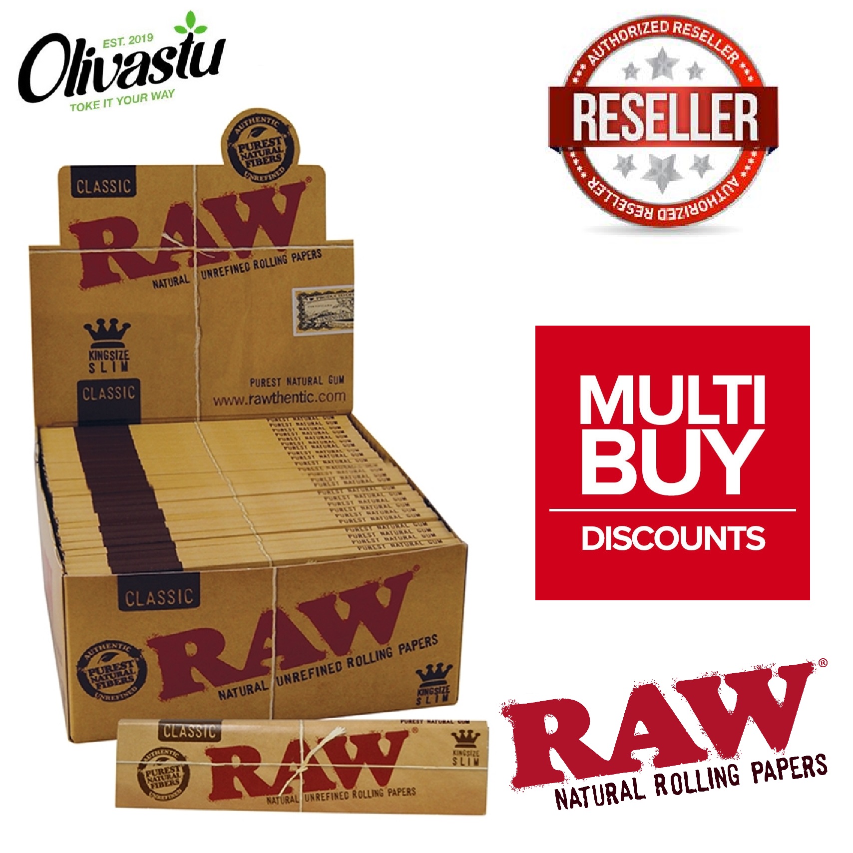 Raw Rolling Papers, King Size Slims Ultra Thin Rizla Classic Skins ...