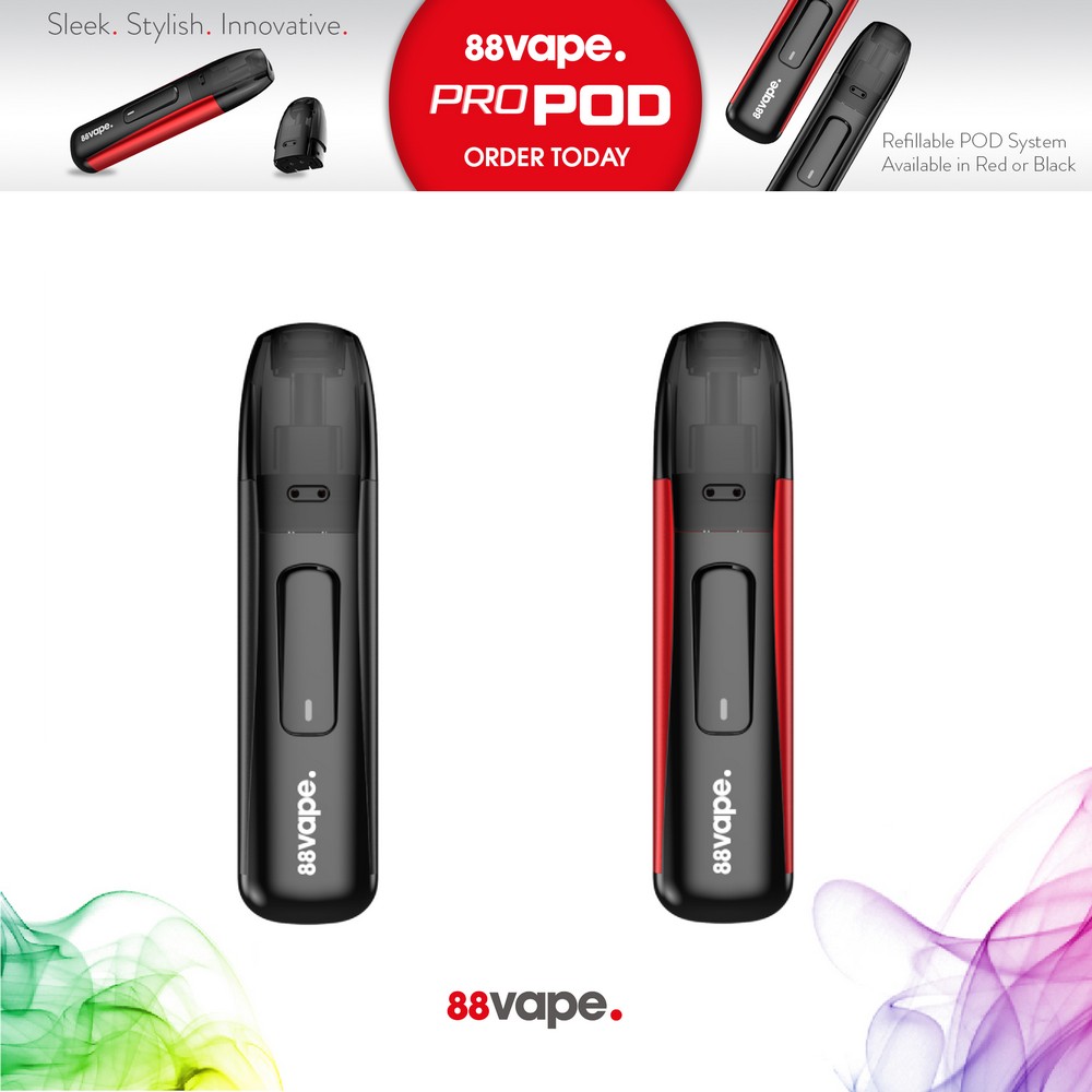 88VAPE Pro Pod Vape Pen Refillable E-Liquid Mod Kit E-Cigarette Starter ...