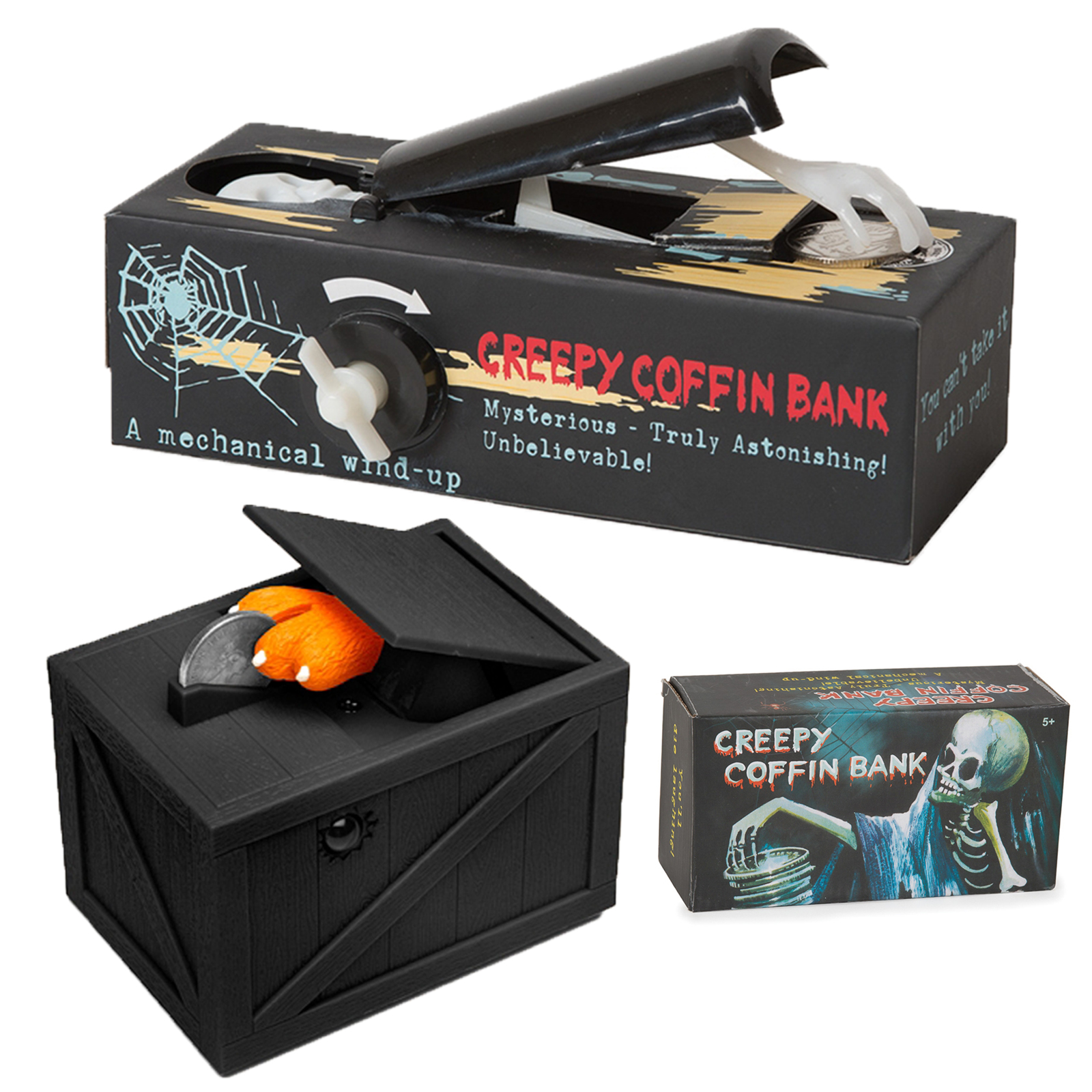 The Black Box Or Creepy Coffin Money Piggy Bank Novelty Change ...