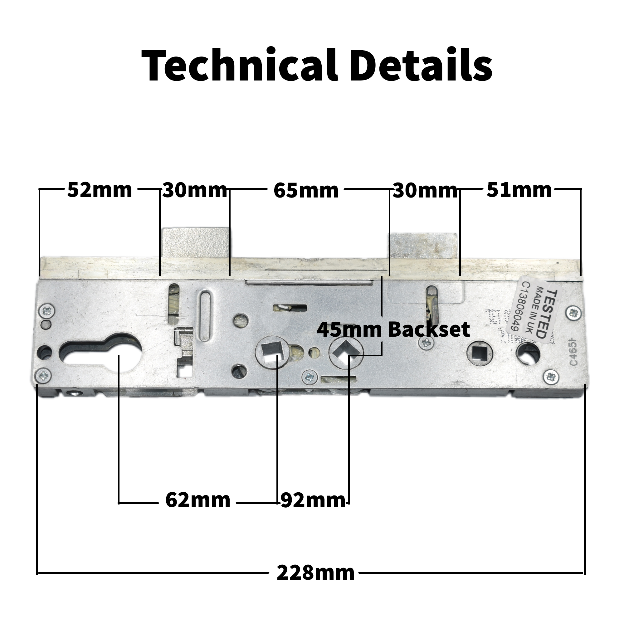 Genuine Lockmaster Mila Master Multi Point Upvc Gearbox Door Lock 45mm ...