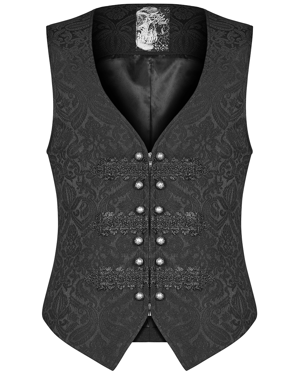 Купить Мужская куртка Punk Rave Mens Gothic Waistcoat Vest Black