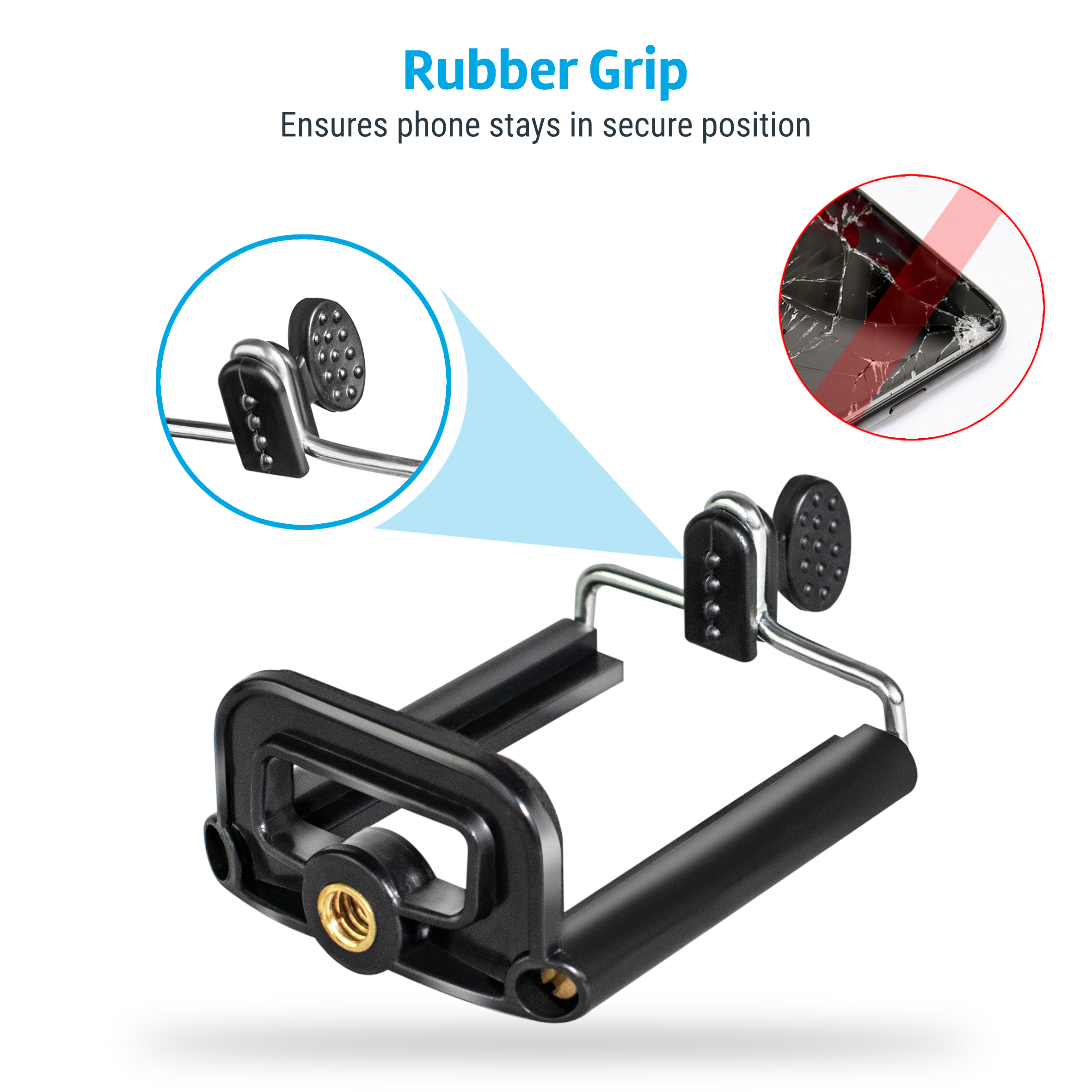 Phot-R Universal Mobile Phone Smartphone Holder Clamp Tripod Mount ...