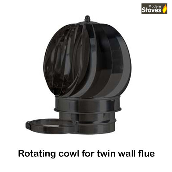Twin Wall Insulated Flue Pipe Black 6 inch HETAS Cert Wood Burning ...